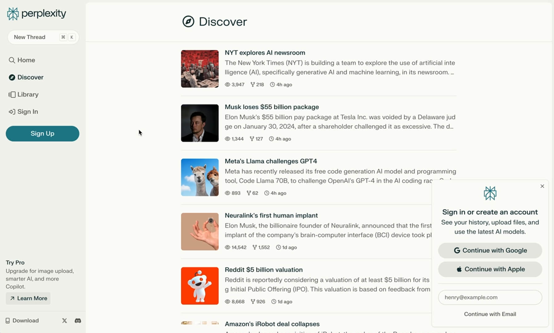 Perplexity.ai | UI, UX Design | SaaS | Application Design | saas ui